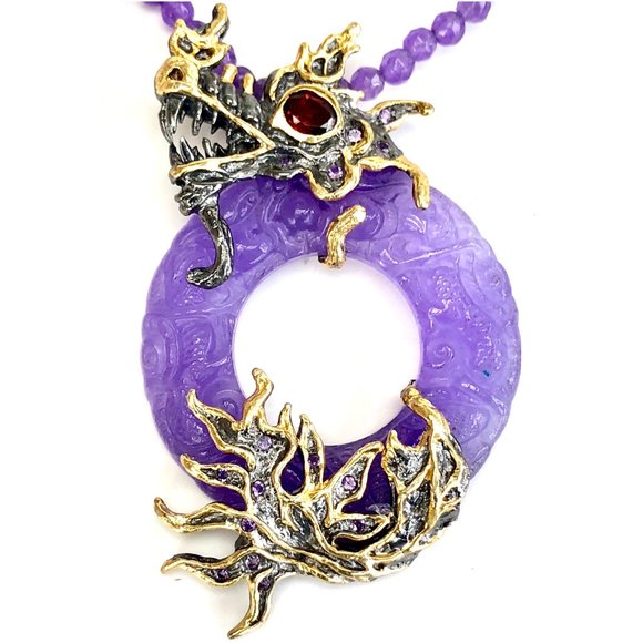 Amy Kahn Russell | Jewelry | Amy Kahn Russell Dragon Pendant Beaded ...